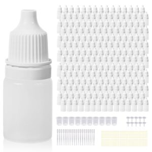 olutacot 220 pcs dropper bottles eye dropper bottle bulk small plastic liquid container portable squeezable eye liquid dropper with caps and plug for oil eye liquid storage (5ml)