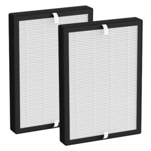 2 packs gl-fs32 replacement filter compatible with mooka/koios gl-fs32 & azeus gl-fs32 air cleaner purifier, 3-in-1 filter of h13 true hepa replacement filter, activated carbon and fine pre-filter