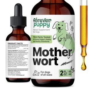 motherwort drops for dogs - heart support for dogs - calming support supplement w/motherwort herb - liquid dog vitamins and supplements for health, composure & relaxation - herbal dog care - 2 oz