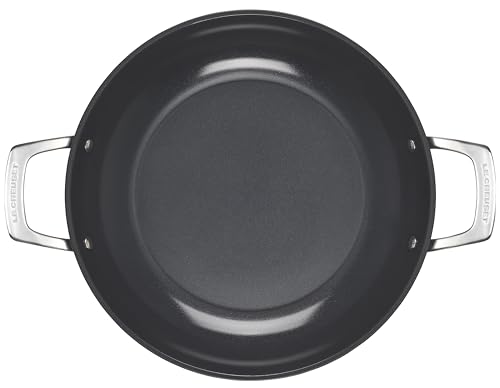 Le Creuset Essential Non-stick Ceramic Shallow Braiser with Glass Lid, 3.9 qt.​