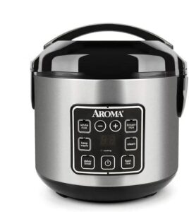 generic 8-cup (cooked) rice & grain cooker, steamer, bondedgranite coating, 64, silver (renewed)