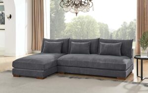 oadeer home modular sectional, gray