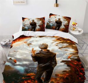 dairuini japan anime bedding sets jujutsu kaisen duvet cover single double queen king bed linen sets boys bedclothes no sheet,da-245,twin:68"x86"/172 * 218cm