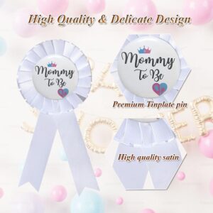 Mommy and Daddy To Be Tinplate Badge Pins, 2Pcs Perfect Baby Shower/Gender Reveal Button Pins for New Parents Baby Shower Pins Party Favor for Every Mom To Be and Dad To Be (White Style)