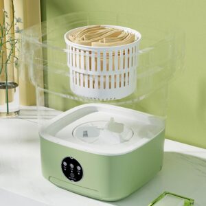 11L Portable Washing Machine with Foldable Design and 3 Cleaning Modes - Mini Washer for Baby Clothes, Underwear, Socks, and Small Items - Ideal for Apartment, Dorm, Camping, Travel (Green)