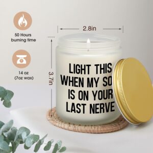 Daughter in Law Gifts from Mother in Law Father in Law - Birthday Wedding Mothers Day Xmas Gifts for Daughter in Law from Mom Dad - Funny Candle Gifts for Daughter in Law Sons Girlfriend Sons Wife