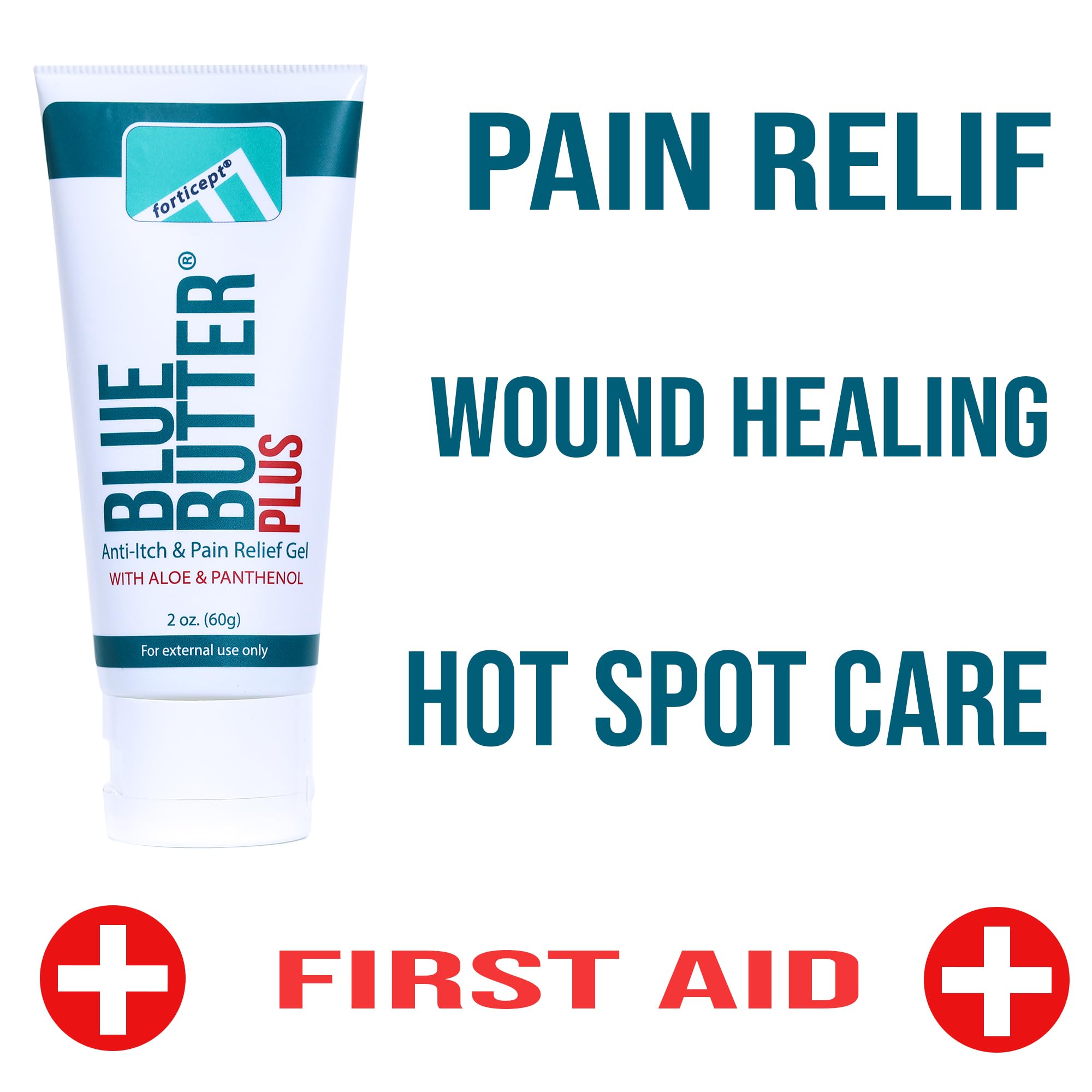 Forticept Blue Butter Plus Dog Itching Skin Relief Cream, Hot Spot Treatment for Dogs, Pain Relief, Dog Wound Care, Heals Skin Sores Irritation Cuts Bites Scrapes, 2 Oz