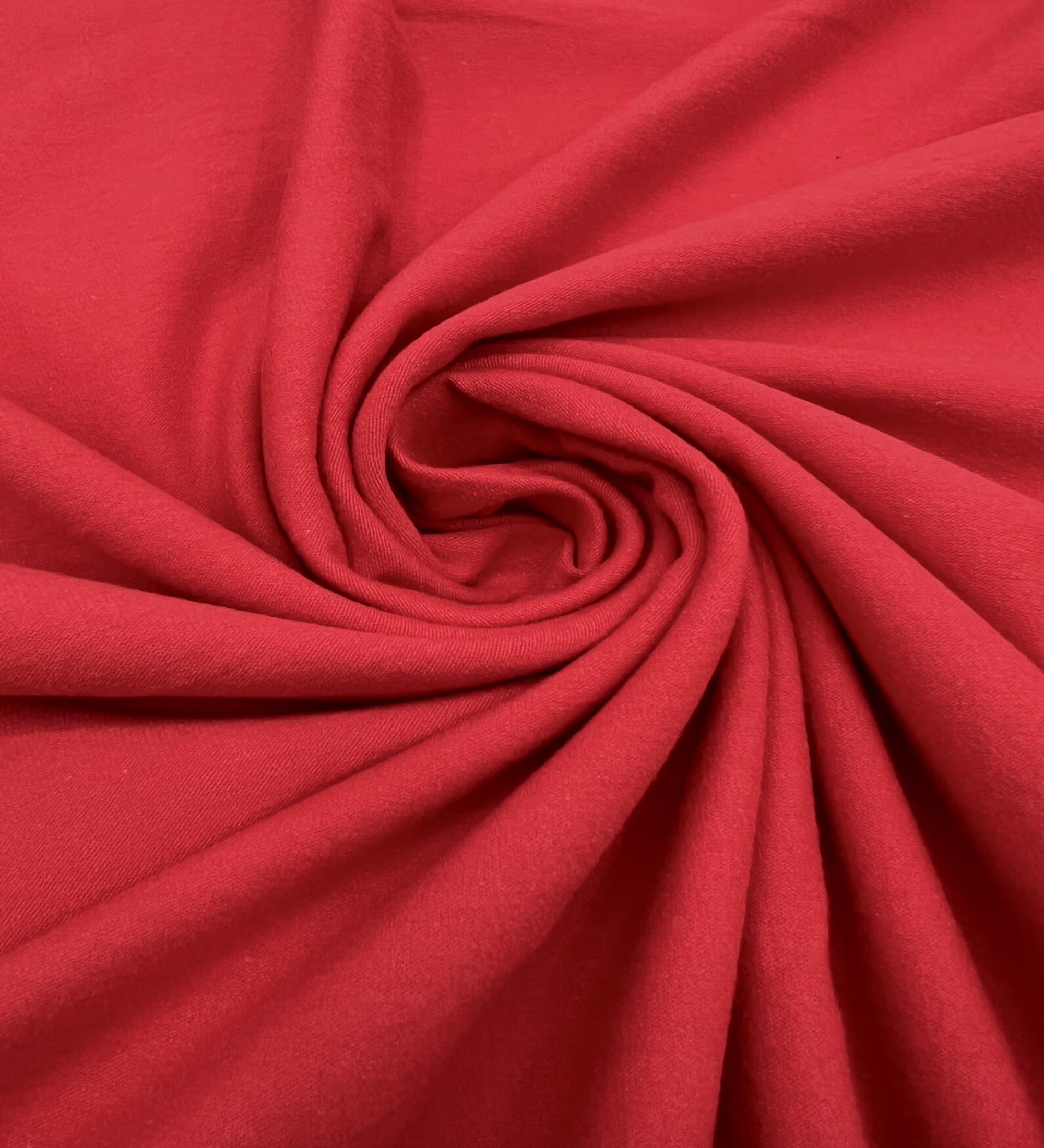 EOVEA - Cotton Spandex Fabric by The Yard - 4 Way Stretch Fabric - Cotton Jersey Knit Fabric - Stretchy Fabric - Cotton Jersey Fabric - T-Shirt Fabric 60" Inches Wide | 10 oz(Red, 1 Yard)