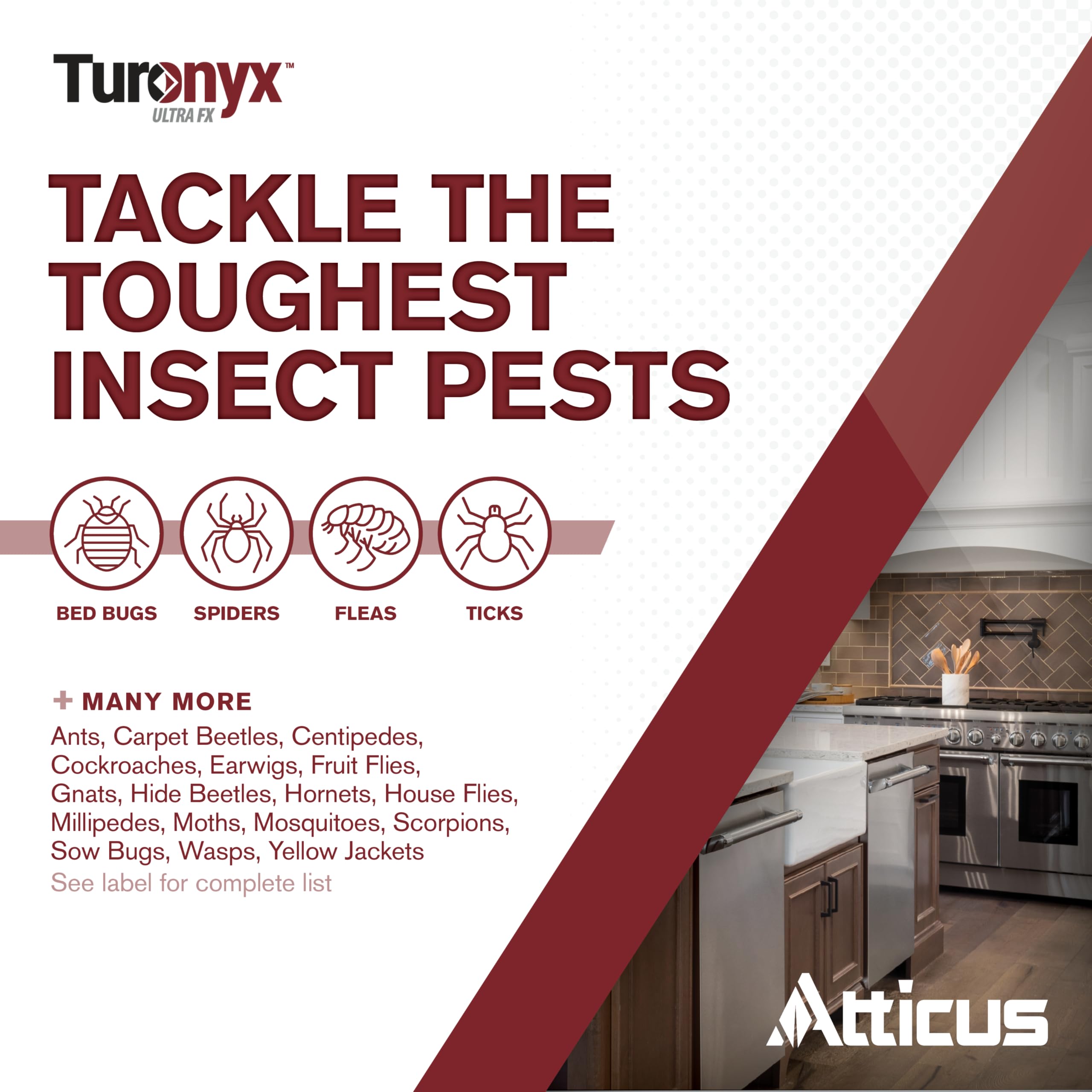 Turonyx Ultra FX Insecticide (900 mL) by Atticus – Compare to The Leading Brand – Pest Control for Indoor and Outdoor Use – Ants, Beetles, Roaches, Spiders, Fleas, Flies, Ticks