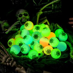 JOYIN 36 PCS Halloween Glow Eyeball Bouncy Ball, Glow in The Dark Bouncing Balls for Halloween Party Favors, Glowing Bounce Ball for Party Decorations, School Classroom Game Prizes Kids Gift