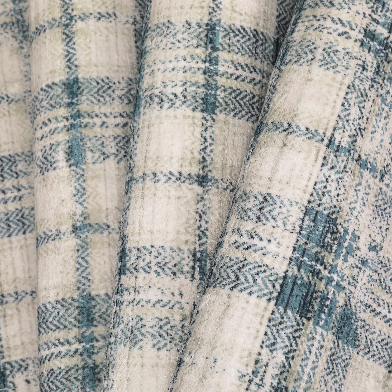 LUXLOOM Modern Plaid Washable Rug 8x10 Area Rugs for Living Room Soft Bedroom Rug Tartan Large Area Rug Non Shedding Non Slip Throw Rugs Stain Resistant Carpet for Nursery Office 8'x10' Green/Beige