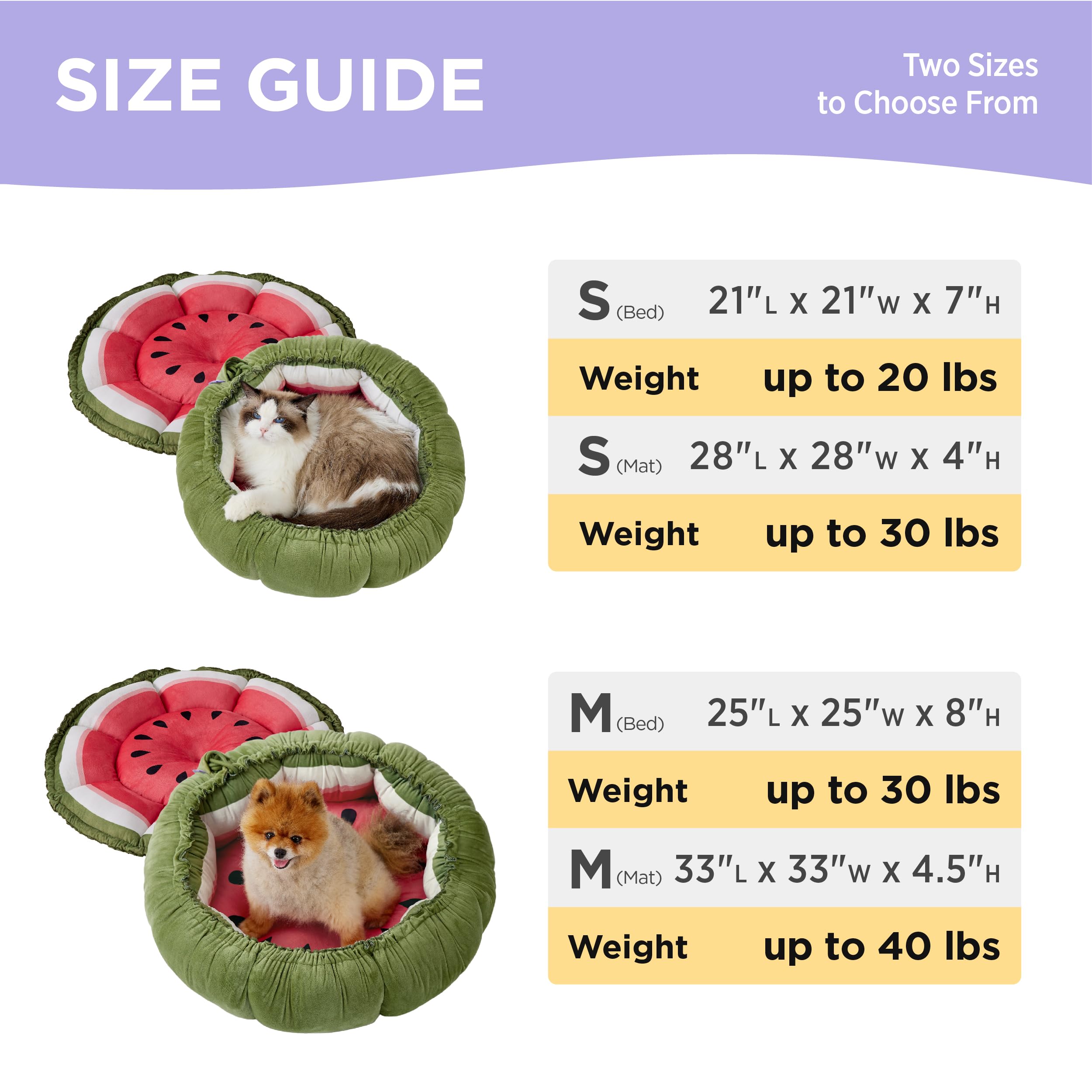 Lesure Cat Beds for Indoor Cats - Washable Cute Cat Beds with Versatile Dual-Use Design, Reversible Donut Pet Bed for Puppy and Kitten, 21x21x7 Inches