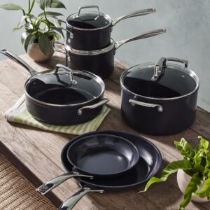 Le Creuset Essential Non-stick Ceramic Saucepan with Glass Lid, 2 qt. ​