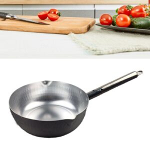 Japanese Saucepan, Aluminum Alloy Yukihira Saucepan with Stainless Steel Handle Nonstick Sauce Pot with Pour Spouts for Home Kitchen Cooking(7.9in)