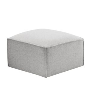 abcasa ottoman module for modular sectional couch, square storage ottoman footrest, mix white/grey