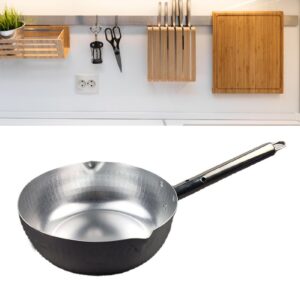 Japanese Saucepan, Aluminum Alloy Yukihira Saucepan with Stainless Steel Handle Nonstick Sauce Pot with Pour Spouts for Home Kitchen Cooking(7.9in)