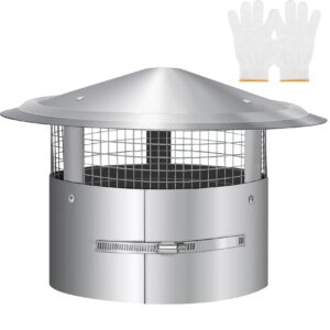 magam 9 inch round chimney cap,9 inch tapered top chimney cap with screen, adjustable and reinforced chimney cap,9 inch chimney cap with fastening device with screen, stovepipe finial,stainless steel