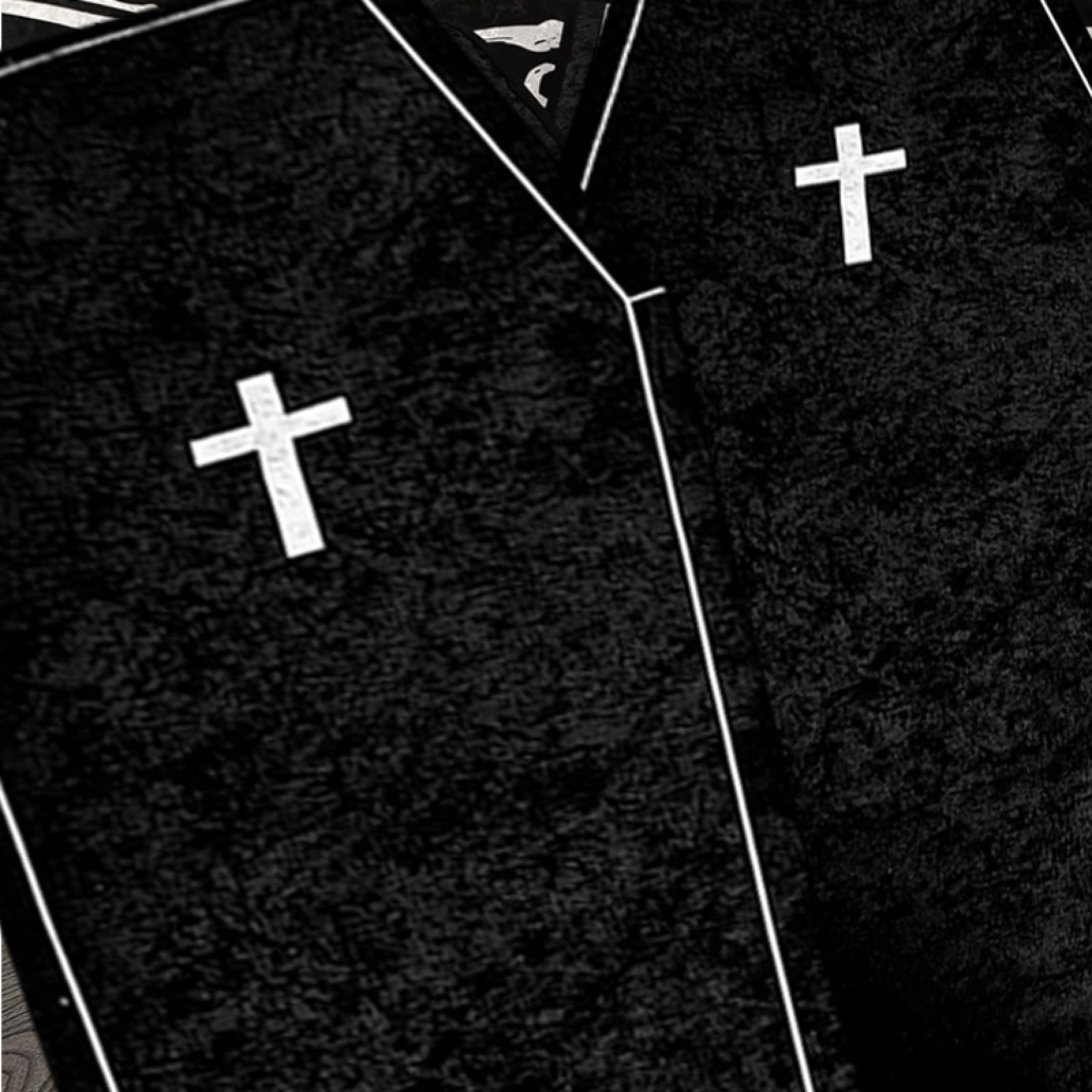 Generic Coffin Bath Mat Halloween Rug - Black Gothic Home Decor for Bathroom Bedroom Kitchen Room, Coffins Halloween Door Mat, Horror Gothic Gift Spooky Gifts Gothic Rugs Spooky Gift (B)