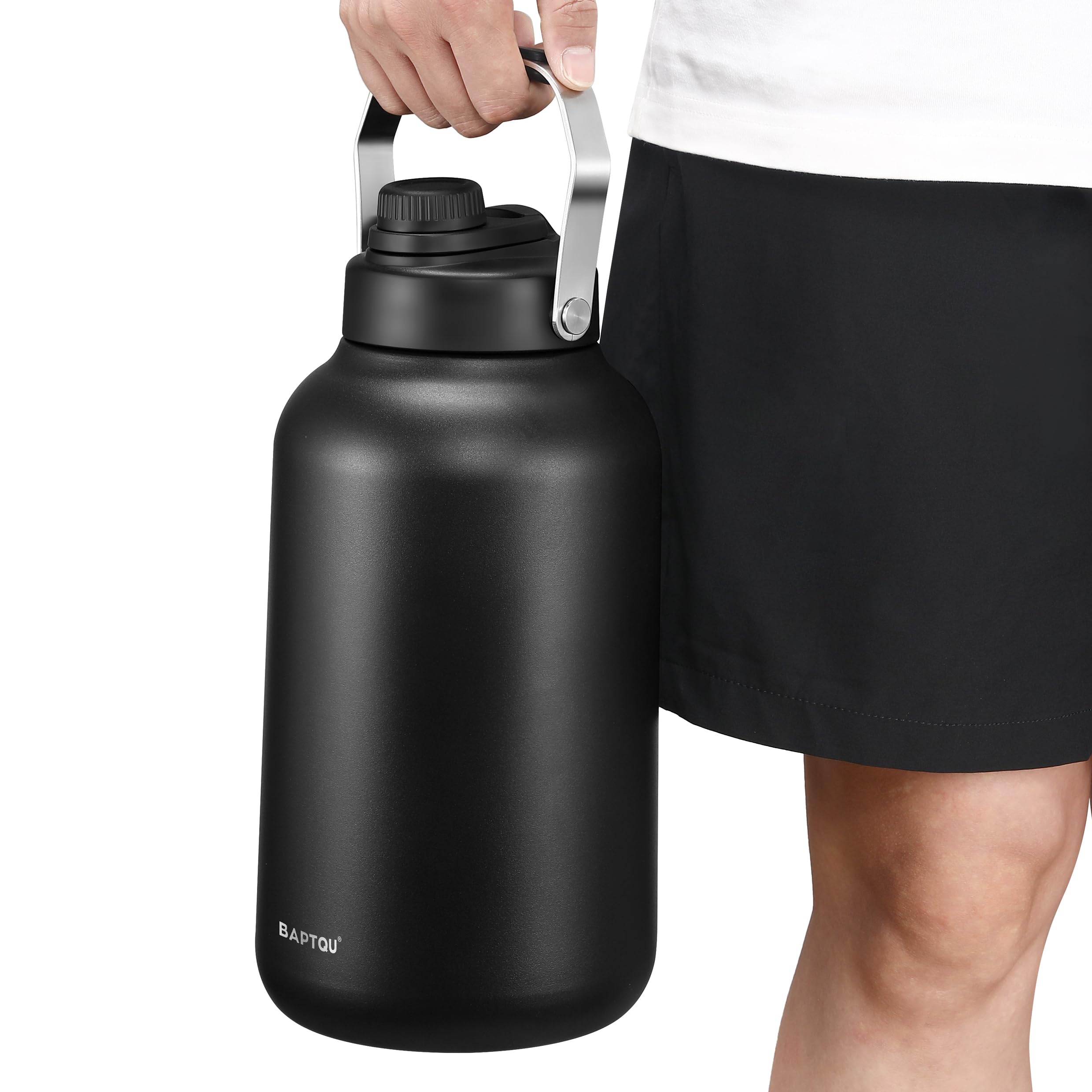 BAPTQU 1 Gallon Water Bottle Insulated, Triple Insulation Big 1 Gallon Water Jug 128 oz Insulated Water Bottle with Handle, Metal Large Insulated Water Jug One Gallon Stainless Steel Water Bottles