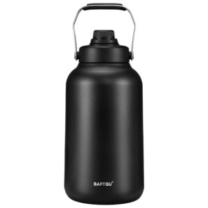 BAPTQU 1 Gallon Water Bottle Insulated, Triple Insulation Big 1 Gallon Water Jug 128 oz Insulated Water Bottle with Handle, Metal Large Insulated Water Jug One Gallon Stainless Steel Water Bottles