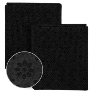 pack of 2 black final backing cloth 72х40''– black vinyl fabric cloth primary tufting cloth backing fabric non slip with plum blossom pattern tufting fabric rug backing for tufting rug making supplies