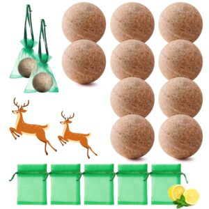 homsor deer repellent 10 pack peppermint oil deer scram deer stopper balls natural deer off deer deterrent for outdoor garden yard lawn to keep rabbit deer away from plants