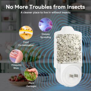 Flying Insect Trap 2Pack Indoor Plug-in Fly Trap for Flies, Fruit Flies, Moths, Gnats and Other Flying Insects, MWD-4