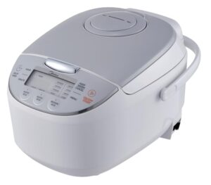 midea micom rice cooker, digital multi-functional ricer cooker/steamer, brown rice, slow cooker (white, 3l/5.5cup)