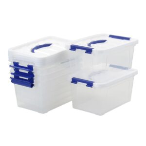 joyeen 6 pack 7 quart storage boxes, clear plastic storage bins with lids