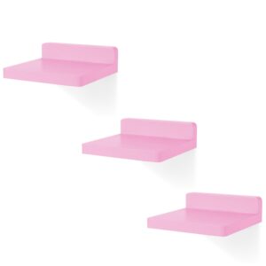 niubest small floating shelf,5 inch mini shelves,set of 3 small wall shelf for bedroom living room bathroom kitchen office,pink room decor