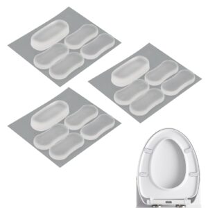 utalind 15pcs strong adhesive toilet seats lid bumpers toilet lid rubber pads for protecting toilet seat cover or handles damaged by collision, clear