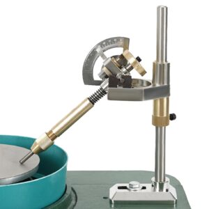 Gem Faceting Machine 180W Jade Grinding Polishing Machine 2800RPM Rock Polisher Jewel Angle Polisher with Faceted Manipulator for Jewelry Polisher with 6 Inch Polishing Disc (Green)