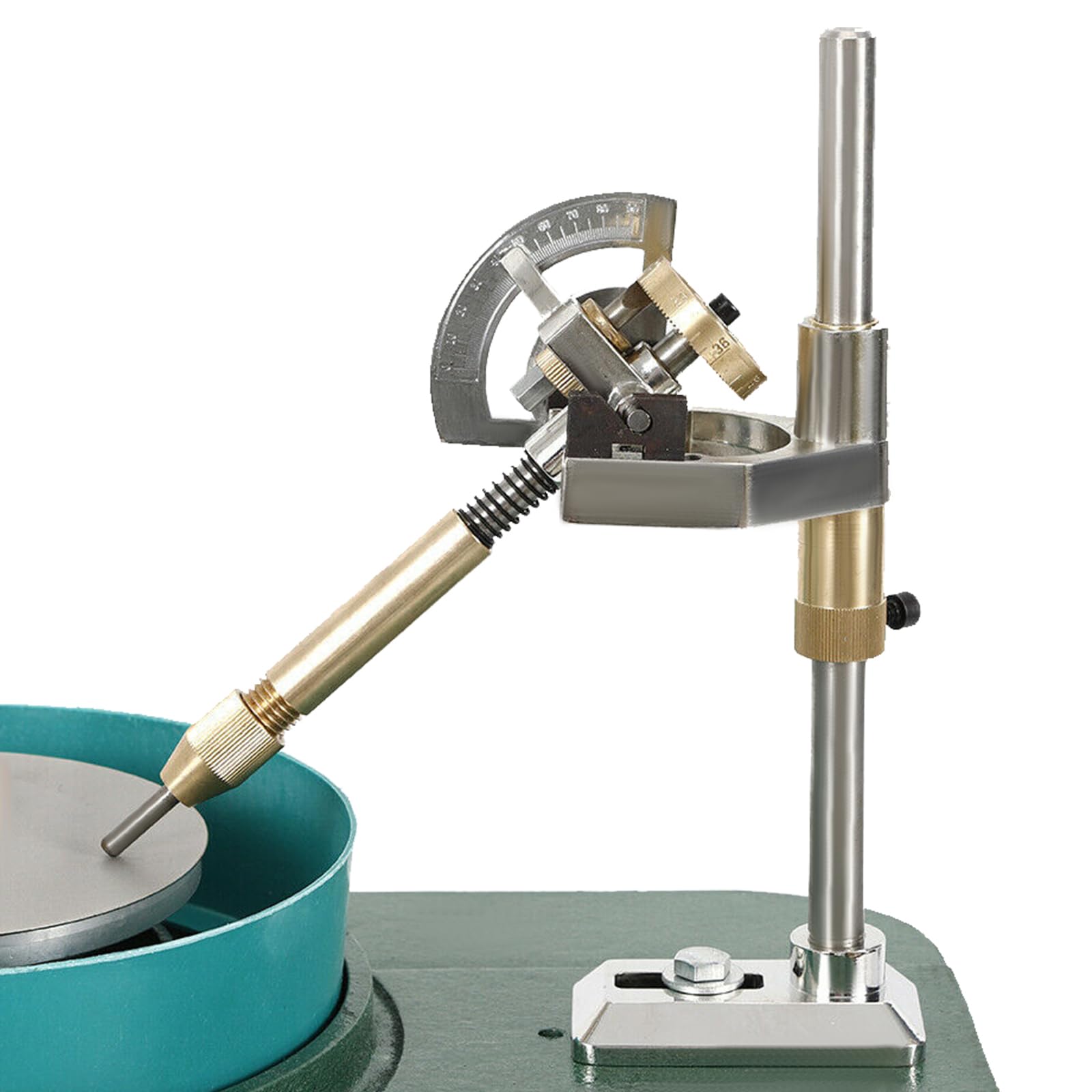 Gem Faceting Machine 180W Jade Grinding Polishing Machine 2800RPM Rock Polisher Jewel Angle Polisher with Faceted Manipulator for Jewelry Polisher with 6 Inch Polishing Disc (Green)