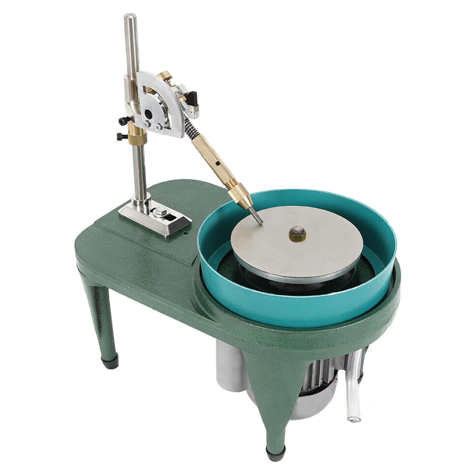 Gem Faceting Machine 180W Jade Grinding Polishing Machine 2800RPM Rock Polisher Jewel Angle Polisher with Faceted Manipulator for Jewelry Polisher with 6 Inch Polishing Disc (Green)