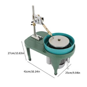 Gem Faceting Machine 180W Jade Grinding Polishing Machine 2800RPM Rock Polisher Jewel Angle Polisher with Faceted Manipulator for Jewelry Polisher with 6 Inch Polishing Disc (Green)