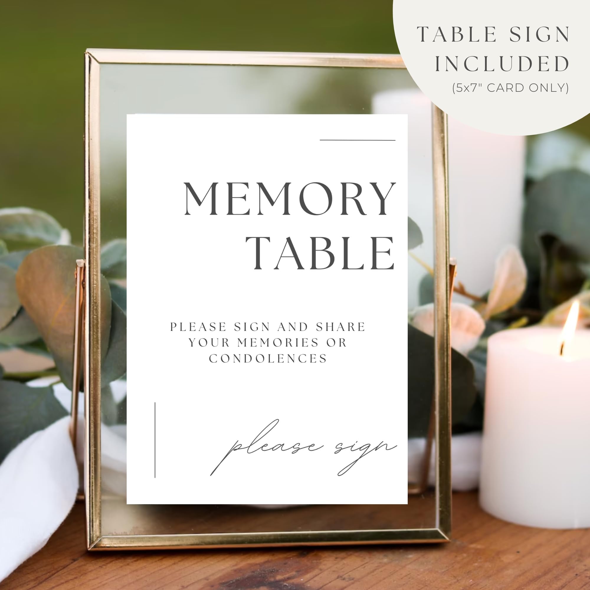 Funeral Guest Book for 2024 Celebration Of Life Memorial Service - Leather Memory Book for Funeral Guests to Sign In with Condolence Memory Table Sign & Back Pocket - Blue Guestbook