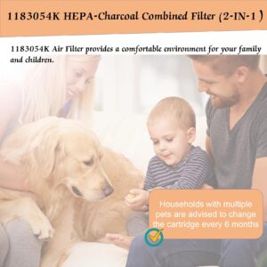 1183054K HEPA Filter & 8171434K Carbon Prefilter Replacement Filter, Compatible with Whirlpool Whispure Filter 510&500, AP51030K, AP45030K, WP1000 etc