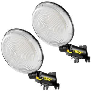 2 pack led barn light 100w, 10000lm dusk to dawn outdoor lighting, yard lights, 6500k daylight, outdoor security lighting,ip66 waterproof street lights for farmhouse,barns,garage,yard,warehouse