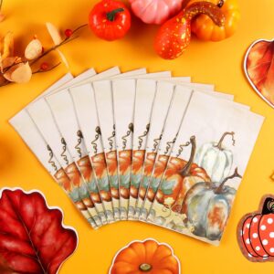 ​Quera 100 Pack Fall Guest Napkins Watercolor Pumpkin Autumn Paper Hand towels Thanksgiving Party Supplies Disposable Bar Napkins for Thanksgiving Party, Engagement, Baby Shower, Celebration Party