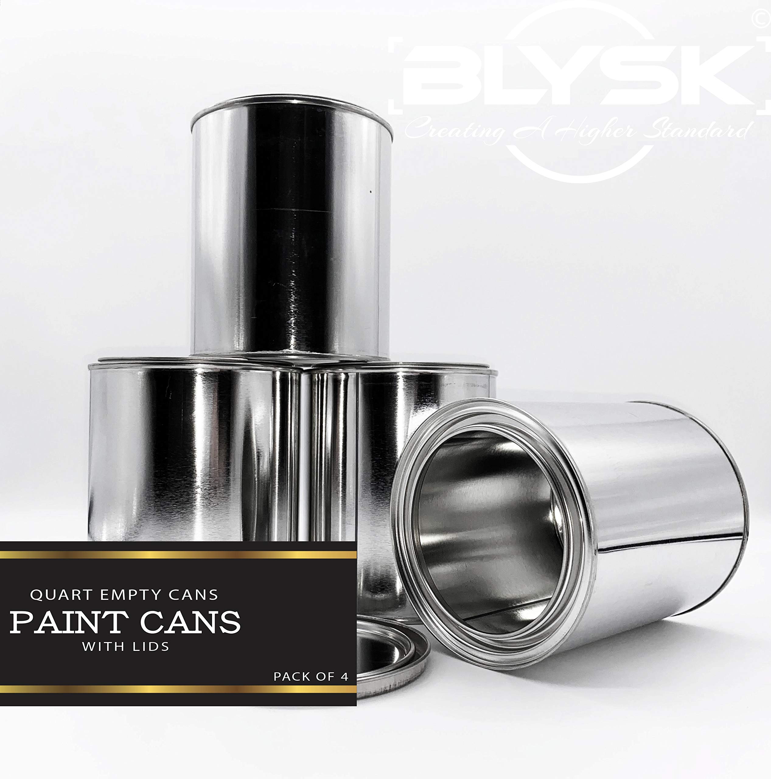 Blysk Empty Metal Quart Cans with lids (2)