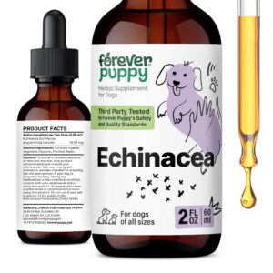 echinacea tincture for dogs - immune support for all breeds & sizes w/echinacea herb - immune health drops for pets - dog food supplements for immunity w/echinacea liquid extract - 2 oz