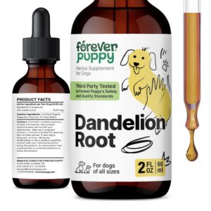 dandelion root tincture for dogs - liver support for dogs w/dandelion root - dog food supplements for liver health - herbal vitamins and supplements for liver detox and cleanse - 2 oz