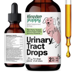 urinary tract drops for dogs - herbal bladder supplement w/corn silk & chanca piedra stone breaker - urinary care dog food supplements - liquid dog vitamins for bladder and urinary health - 2 oz