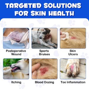 Dog Wound Care Spray - Wound Aid Treatment for Dogs Supports Skin Wound Repair, Dog Irritated Skin & Itchy Skin Relief, Pet Supplies Gentle Wound Care Spray for Dogs - 3.38 Fl.oz / 100ml