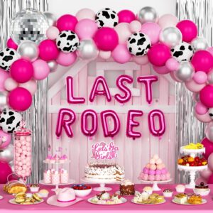 Party Inspo Last Rodeo Bachelorette Party Decorations, Cowgirl Bachelorette Party Decorations, Pink Nashville Western Lets Go Girls Bridal Shower, Fringe Curtain Balloon Banner Cake Topper