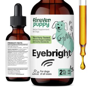 eyebright drops for dogs - dietary eye supplement for dogs of small, medium & large breed - liquid eye vitamins for soothing irritation - dog food supplements for eye care w/eyebright herb - 2 oz