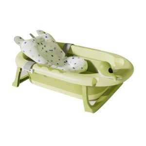 foldable dog pet bathtub,portable bathtub for dogs,dog bathtub with thermometer and cushion,for cats and dogs, green