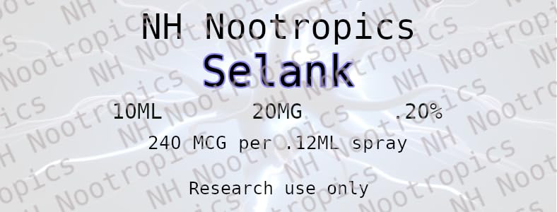 NH Nootropics Selank .20% (240mcg/spray) 20mg, 10ml