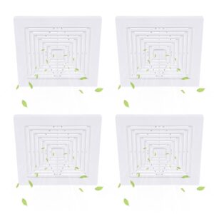 wkzo 4-pack bp46 bp90 bathroom ceiling fan grille with springs replacement parts for square ceiling or wall-mount exhaust fan cover fits models 663, 670, 671, 675, 688, 689, ventilation fan