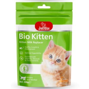 jatisse kitten milk replacer powder formula with vitamins, minerals & trace nutrients for kittens and mother 7.05 oz.